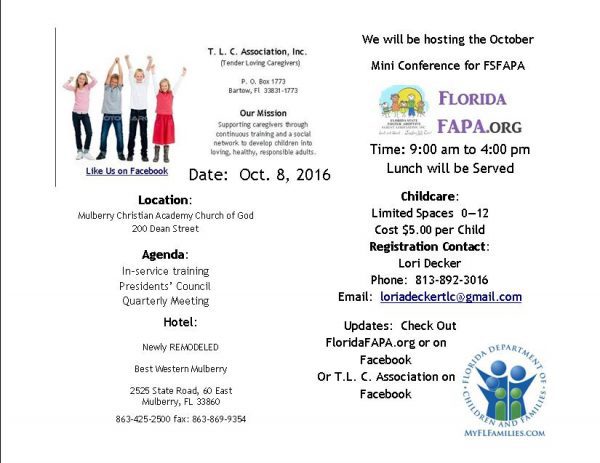 TLC Flyer – FloridaFAPA.org
