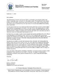 DCF Issues Letter on Foster Parent Records – FloridaFAPA.org
